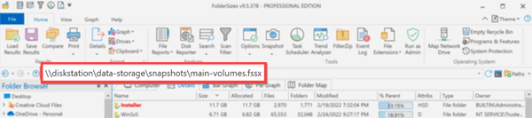 File System Snapshots : FolderSizes
