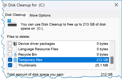 Recover Disk Space on Windows