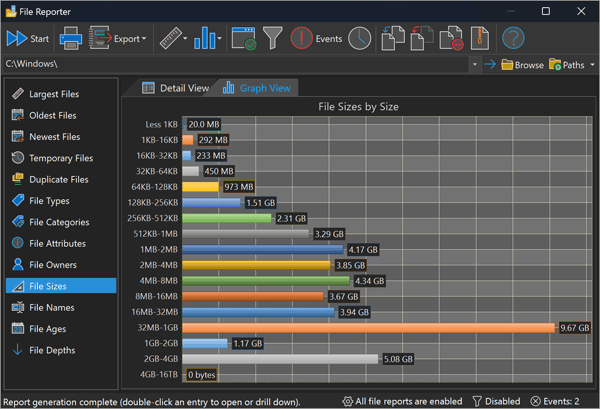 File Size Reporting : FolderSizes