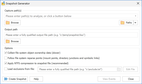 File System Snapshots with FolderSizes