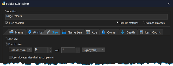 How to search for folders by size on Windows