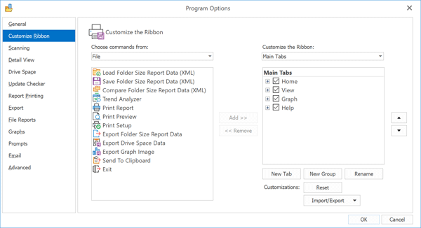 Disk Analyzer Configuration : FolderSizes